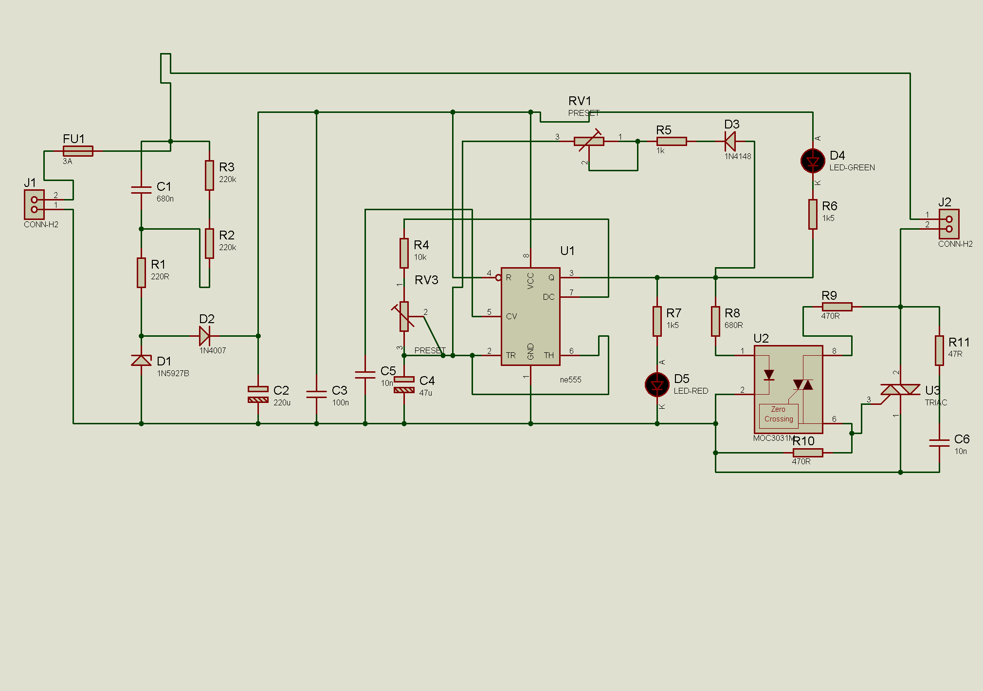 Transformerless 220V Lamp Flasher Circuit 555 – Electronics Projects ...