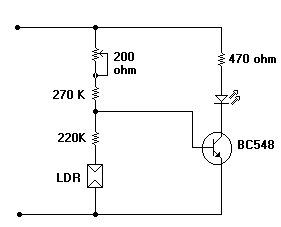 Simple LDR control circuit – Electronics Projects Circuits
