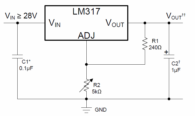 LM317 Datasheet ve Devresi - Elektronik Devreler Projeler