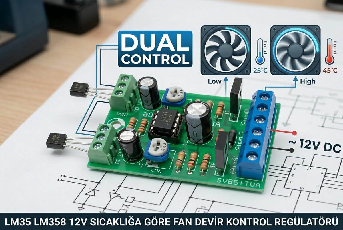 LM35 LM358 12V Sıcaklığa Göre Fan Devir Kontrol Regülatörü - Elektronik ...