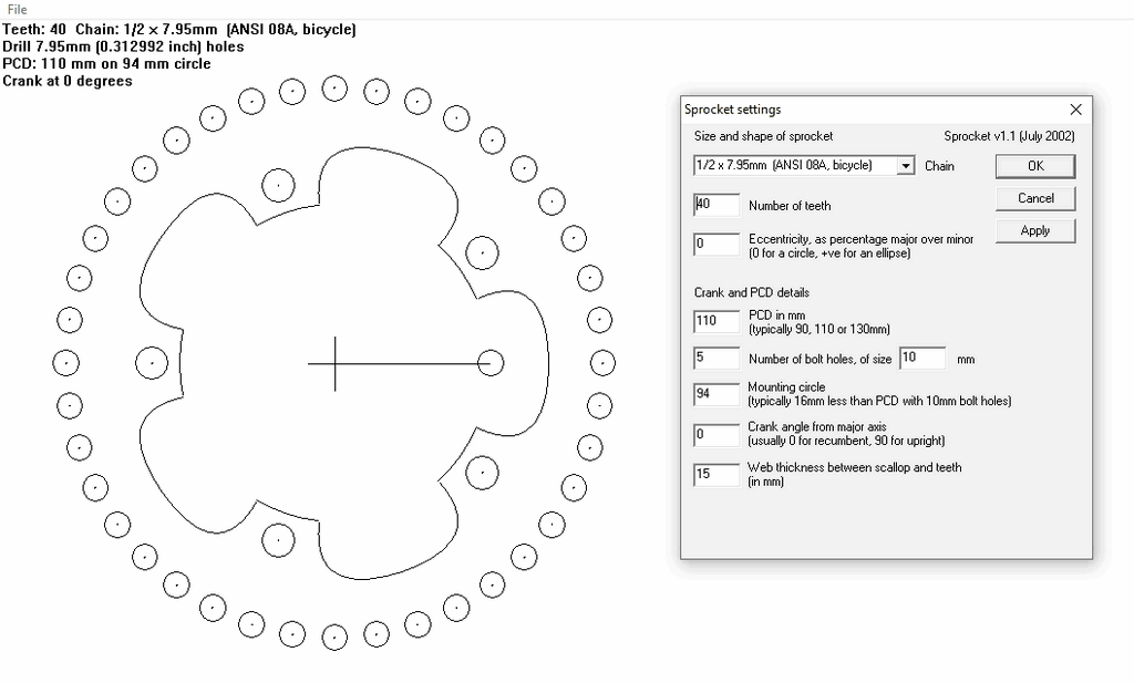 Calculation Program for Oval and Circular Bicycle Gears – Electronics ...