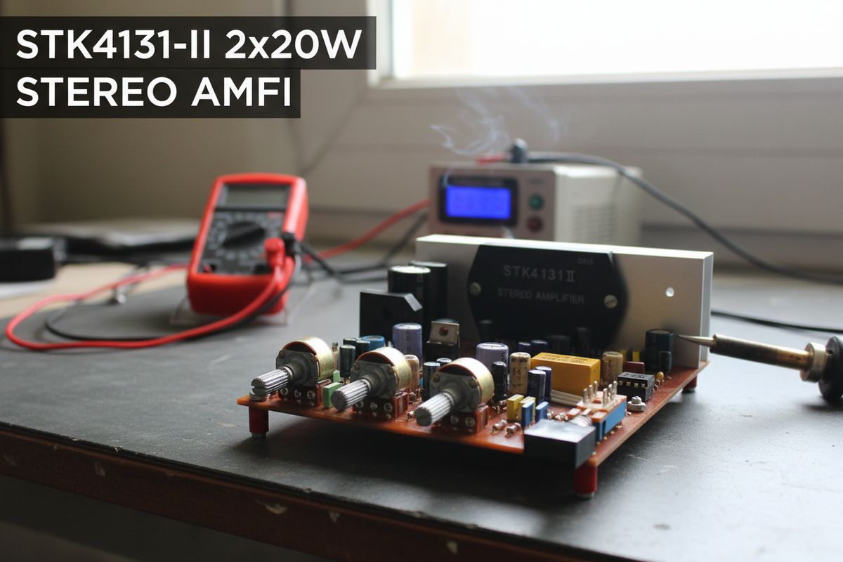 STK4131-II 2x20W Stereo Amfi BC109 Ton Kontrol, Loudness ve NE555 ...